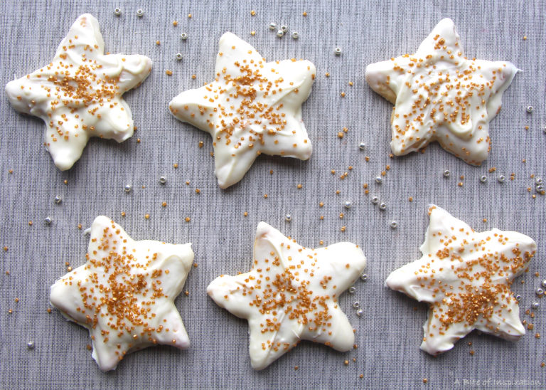 Gold Star White Chocolate Cookies- A Bite of Inspiration Food Blog